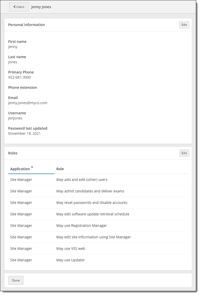 Update your user account