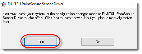 Install the palm vein driver