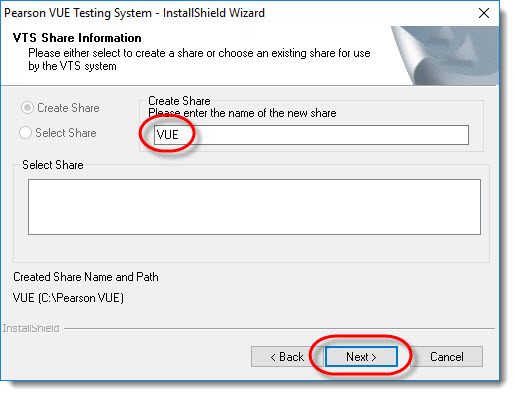 Install VTS on workgroup server