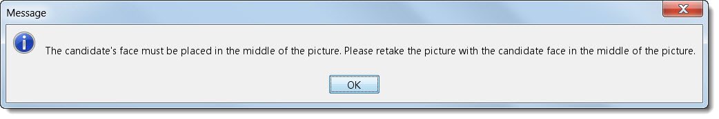 Test and align the admissions camera - candidate